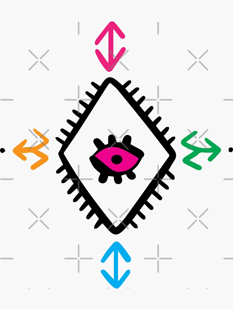 "Evil Eye North African Berber Art " Sticker for Sale by DAS-D | Redbubble