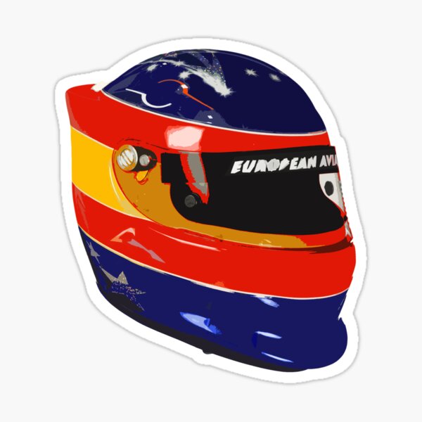 "Fernando Alonso Minardi Helmet" Sticker for Sale by KingFloki | Redbubble