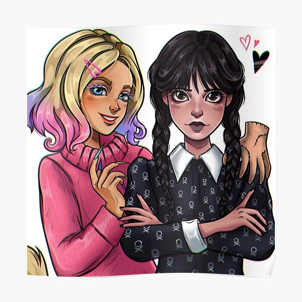 Póster «Miércoles Addams y Enid Sinclair» de MishraSisters | Redbubble