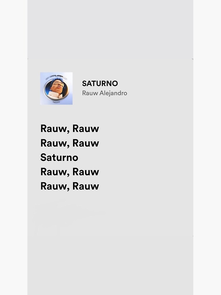 "Rauw Alejandro SATURNO" Sticker for Sale by DELEONmc | Redbubble