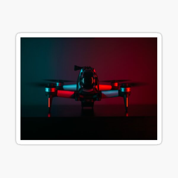"DJI FPV Drone Dark Mode" Sticker for Sale by Fresh-P-Media | Redbubble