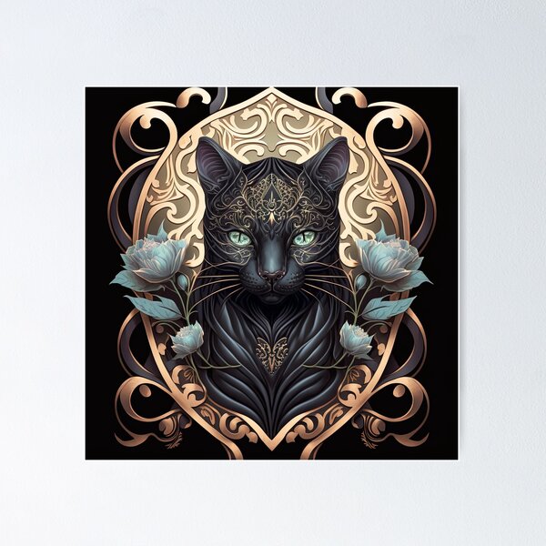 "Sigrid The Black Cat 9" Poster for Sale by idreamaboutcats | Redbubble