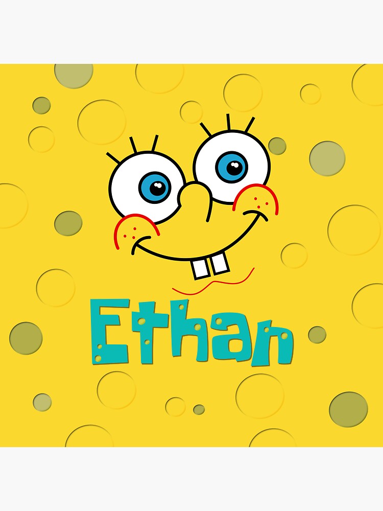 "SpongeBob Personalized Name Ethan" Sticker by umeimages | Redbubble
