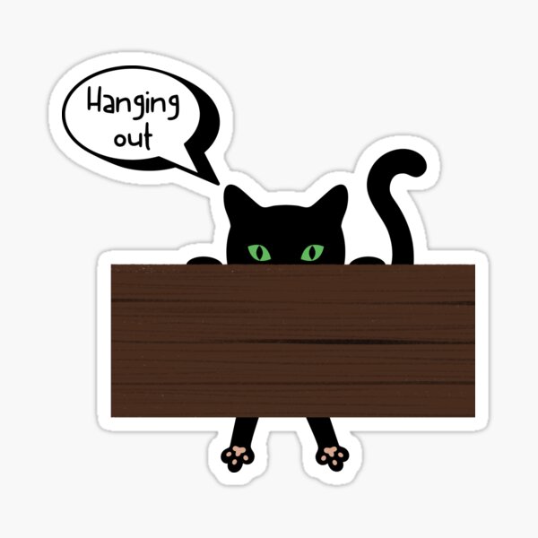 "Cat Hanging Out" Sticker for Sale by ridhiandparidhi | Redbubble