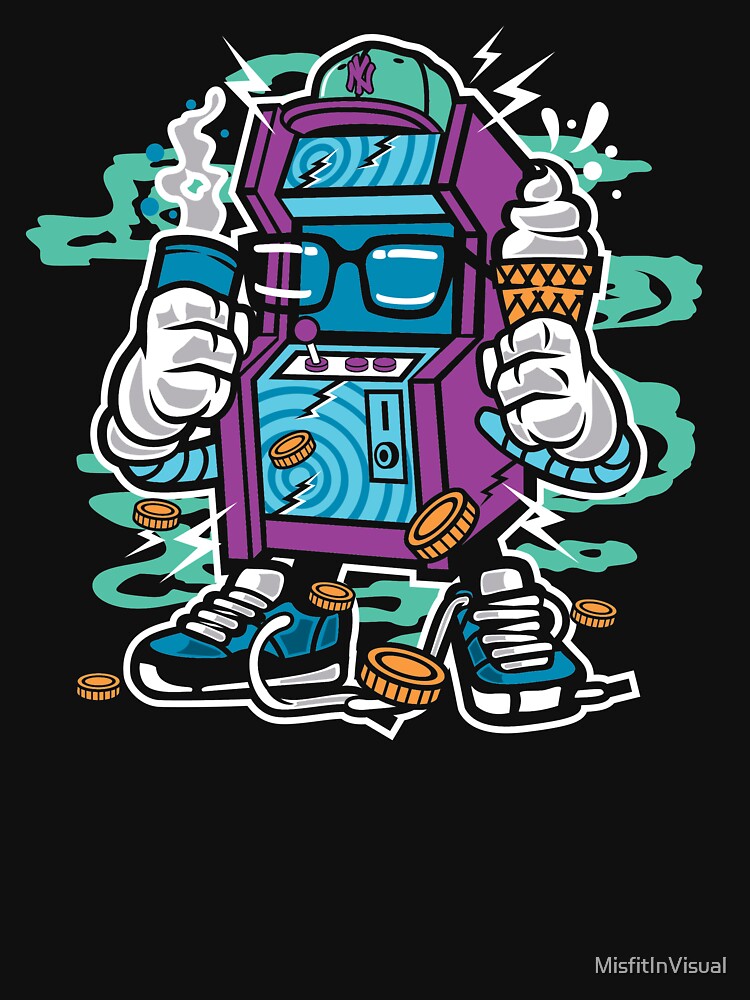 "Arcade machine's night off" T-shirt by MisfitInVisual | Redbubble ...
