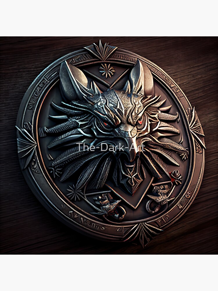 "Witcher 3 Medallion - A Symbol of Power and Magic" Sticker for Sale by ...