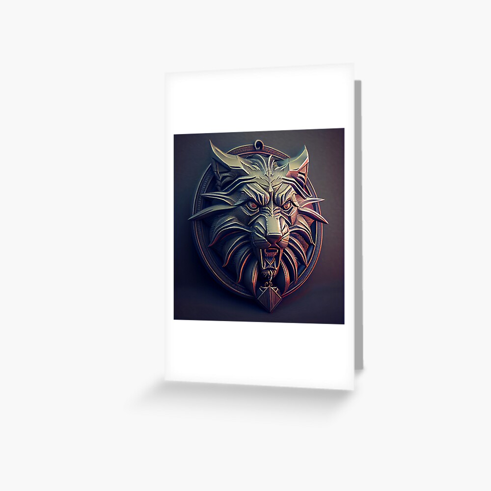 "Witcher 3 Medallion - A Symbol of Power and Magic" Greeting Card for ...