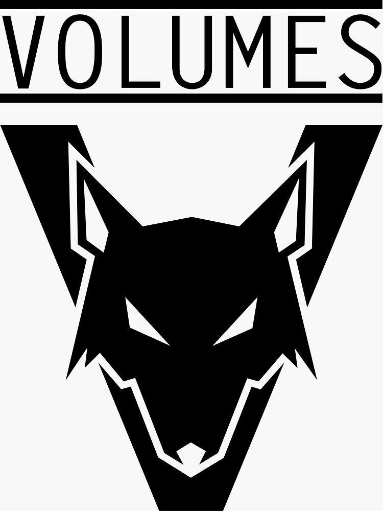 "VOLUMES Minimalist Logo (with name)" Sticker for Sale by TNKART ...