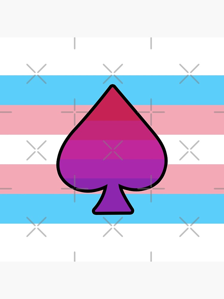 "Aceflux and trans pride flag with ace of spades" Poster for Sale by lunyssa | Redbubble