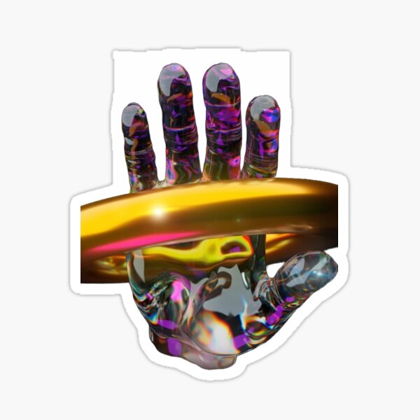 "Golden hand " Sticker for Sale by Mummymick | Redbubble