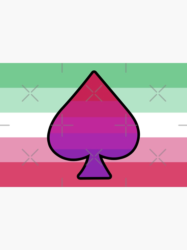 "Aceflux and abrosexual pride flag with ace of spades" Sticker for Sale ...