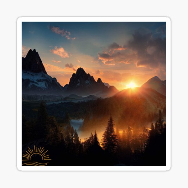 "Sunrise landscape " Sticker for Sale by FreWil2Art | Redbubble