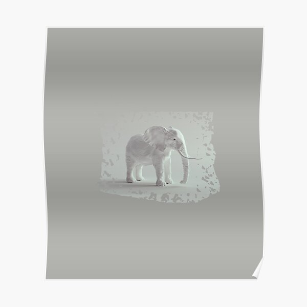 "White elephant" Poster for Sale by Zip-Zup | Redbubble