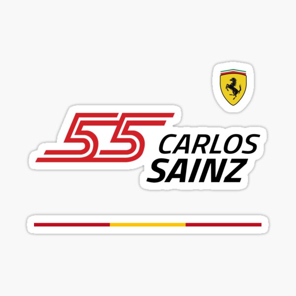"Carlos Sainz 55 Ferrari Formula One" Sticker for Sale by demhan ...