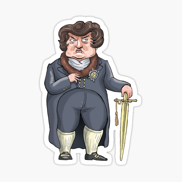 "King George IV" Sticker by MacKaycartoons | Redbubble