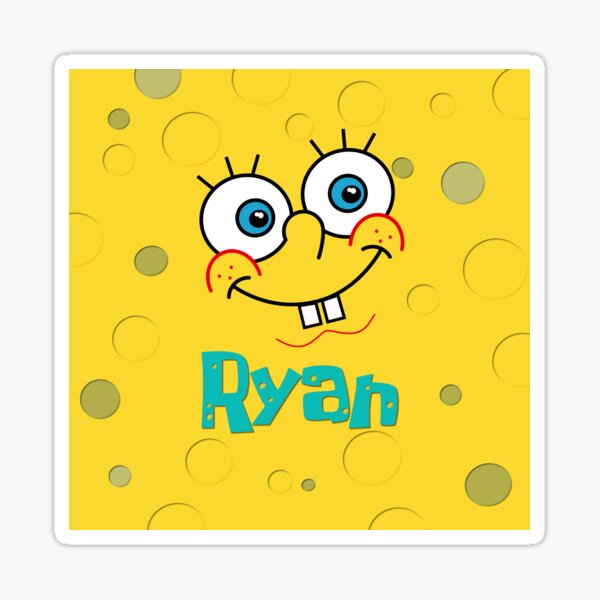 "SpongeBob Personalized Name Ryan" Sticker by umeimages | Redbubble