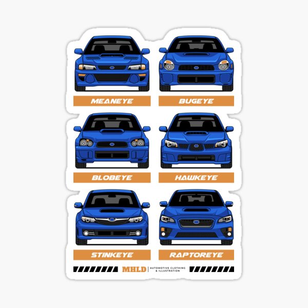 "Subaru Eyes Car Illustration" Sticker for Sale by mohalldi | Redbubble