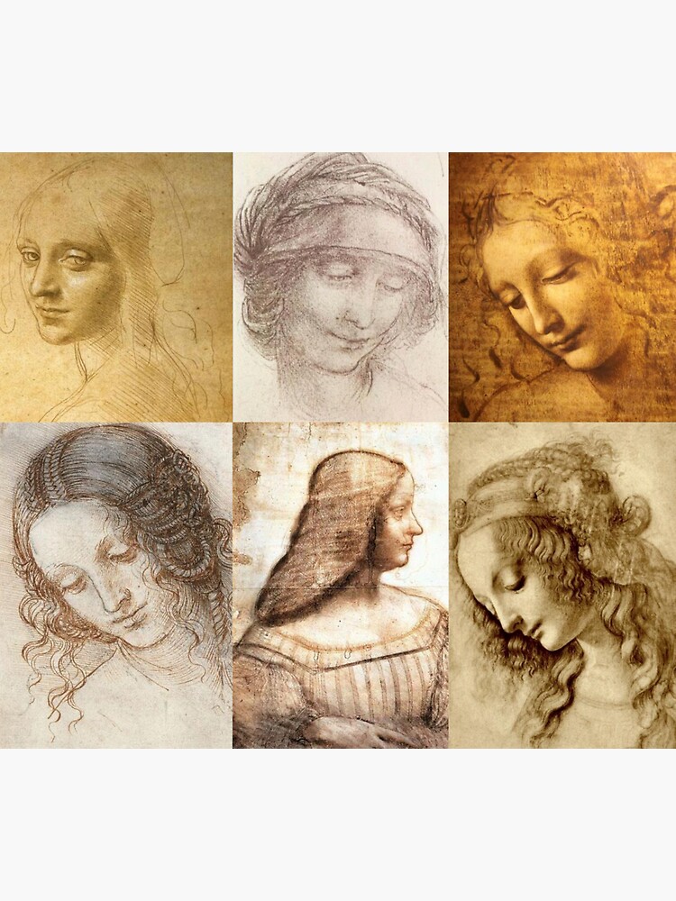 "Da Vinci Portraits Collection" Sticker for Sale by rainbowswirl90s ...
