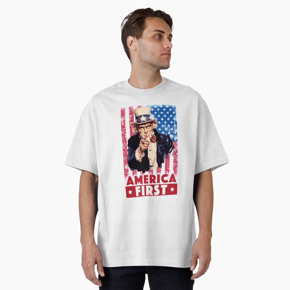 "America First Uncle Sam" Poster for Sale by GrandOldTees | Redbubble