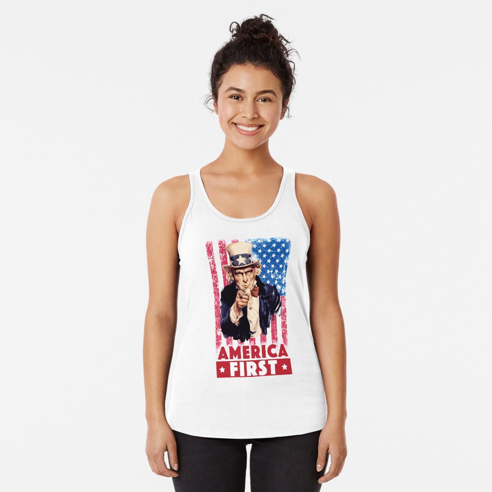 "America First Uncle Sam" Poster for Sale by GrandOldTees | Redbubble