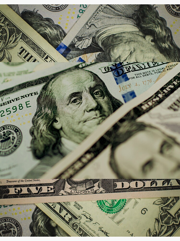 "Dollars" Sticker for Sale by MYWMC | Redbubble