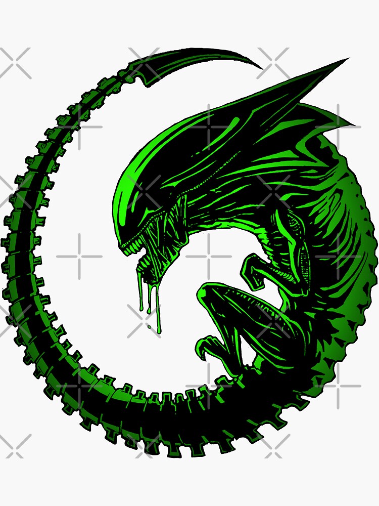 "Xenomorph From The Famous Movie" Sticker for Sale by Alexandr84 | Redbubble