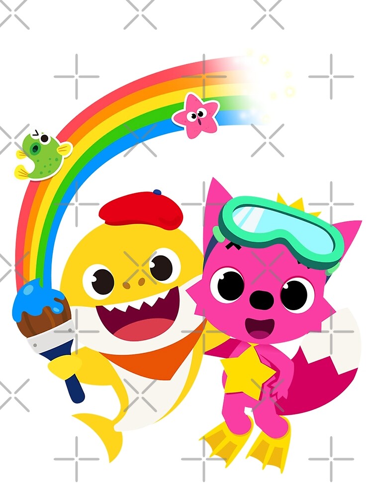 "Pinkfong and Baby Shark" Poster for Sale by Color-Toonix | Redbubble