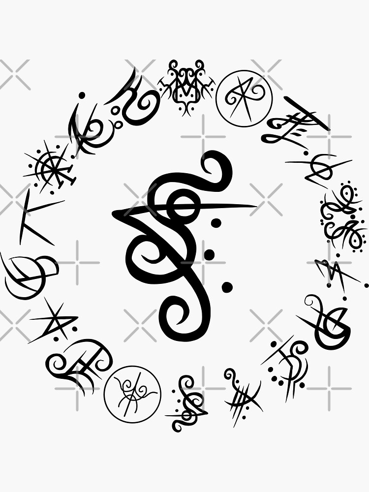 "Attaching Money And Wealth sigil" Sticker for Sale by LaartStudio ...