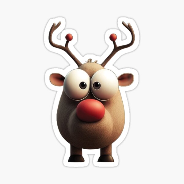 "Cute Reindeer" Sticker for Sale by CasalingoCrafts | Redbubble