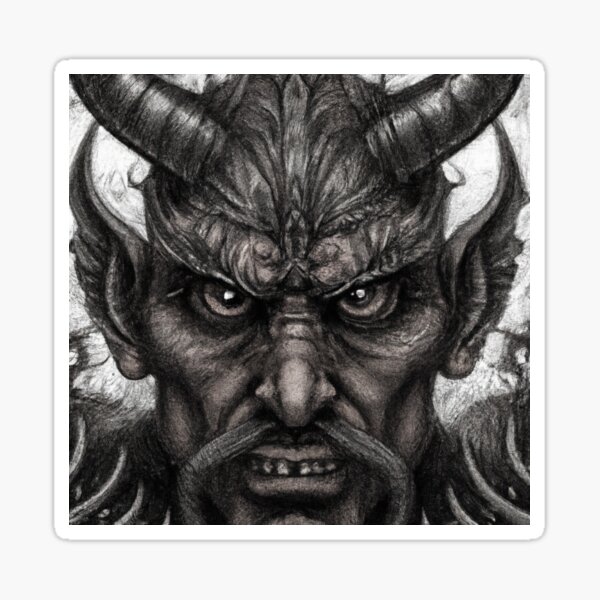 "Devil Face" Sticker for Sale by Perryfranken | Redbubble