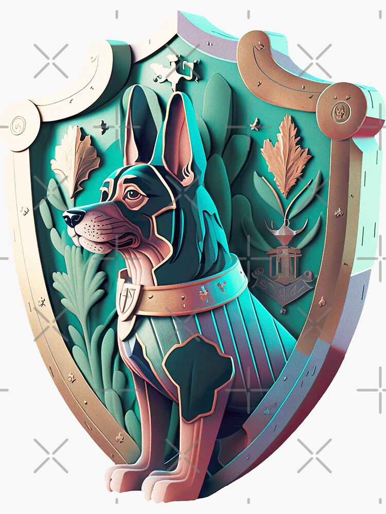 "Lord Reginald - Dog Crest" Sticker for Sale by zoomzoomies | Redbubble