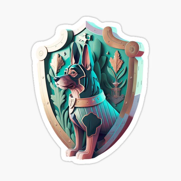 "Lord Reginald - Dog Crest" Sticker for Sale by zoomzoomies | Redbubble
