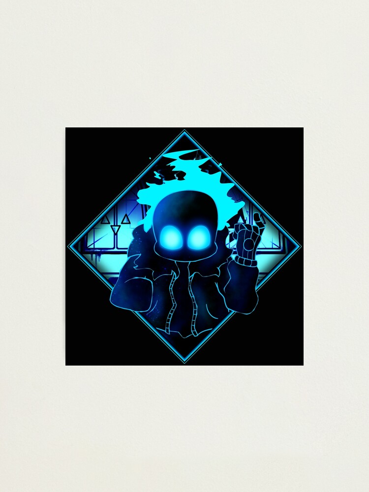 "FNF UNDERTALE INDIE CROSS NIGHTMARE Sans remaster art" Photographic ...