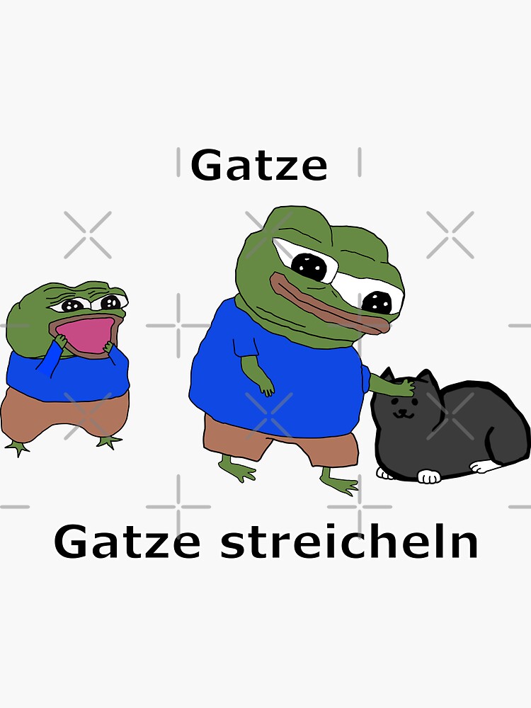 "Gatze, Gatze Streicheln or Pepe pets cat meme" Sticker for Sale by ...