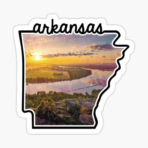 "State of Arkansas - Mountain Of Arkansas - Arkansas State" Sticker for ...