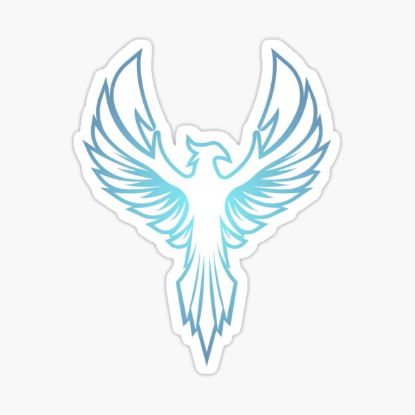 "Blue Phoenix " Sticker for Sale by Showdamn | Redbubble