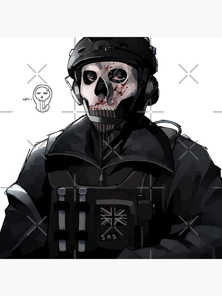 "Simon Ghost Riley mw2 Sticker" Sticker for Sale by TheDudeFrame ...