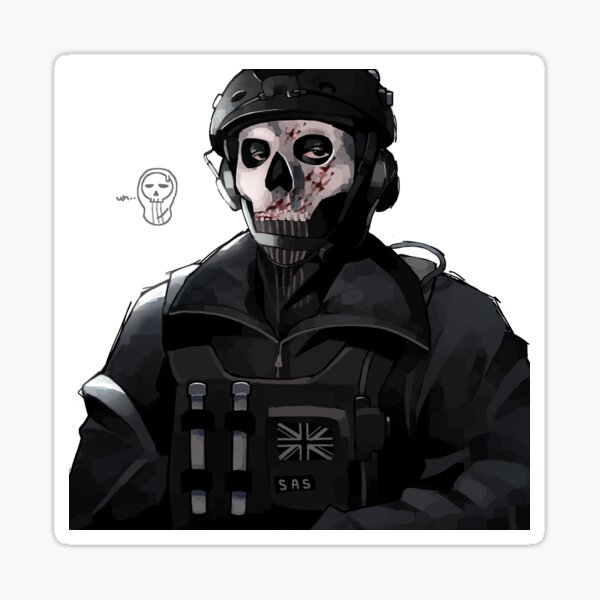 "Simon Ghost Riley mw2 Sticker" Sticker for Sale by TheDudeFrame ...