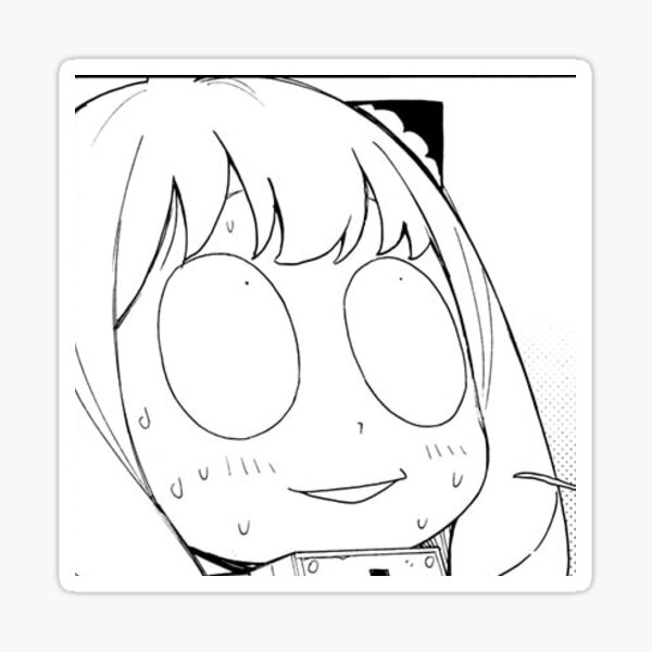 "Anya funny face" Sticker for Sale by mentaljazzhands | Redbubble