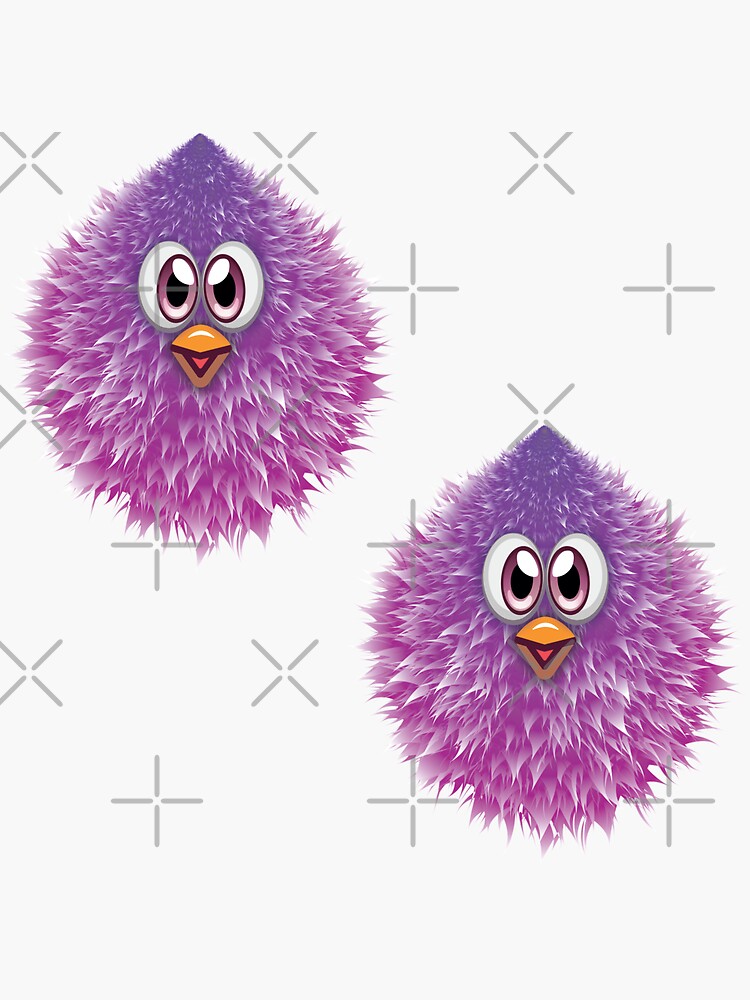 "Cute Fluffy Fluff Bird " Sticker for Sale by MalikSoniJ | Redbubble