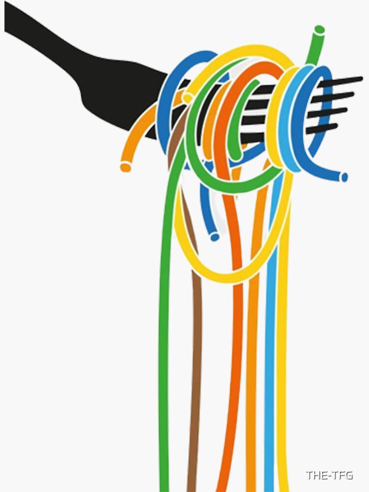 "Rainbow Pasta Noodles" Sticker for Sale by THE-TFG | Redbubble