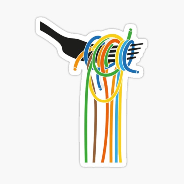 "Rainbow Pasta Noodles" Sticker for Sale by THE-TFG | Redbubble