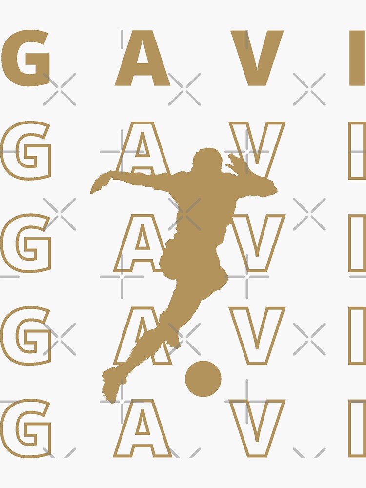 Pegatina «Diseño tipográfico de Pablo Gavi para fanáticos de Pablo Gavi ...