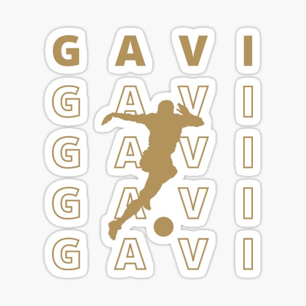 Pegatina «Diseño tipográfico de Pablo Gavi para fanáticos de Pablo Gavi ...