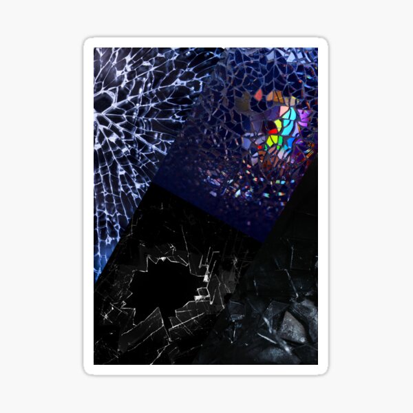 "Broken Glass" Sticker for Sale by Softie- | Redbubble
