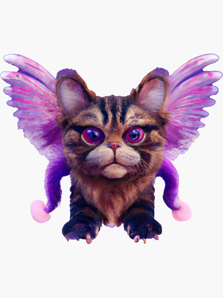 "Cat effect" Sticker for Sale by TrixiesWorld | Redbubble