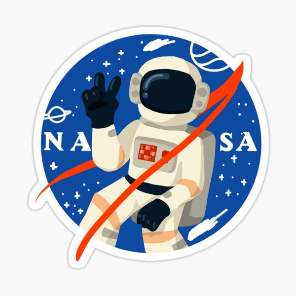 "NASA astronaut " Sticker for Sale by Blue-Ocean-22 | Redbubble
