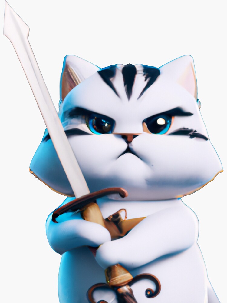 "Cute cat guardian" Sticker for Sale by TrixiesWorld | Redbubble