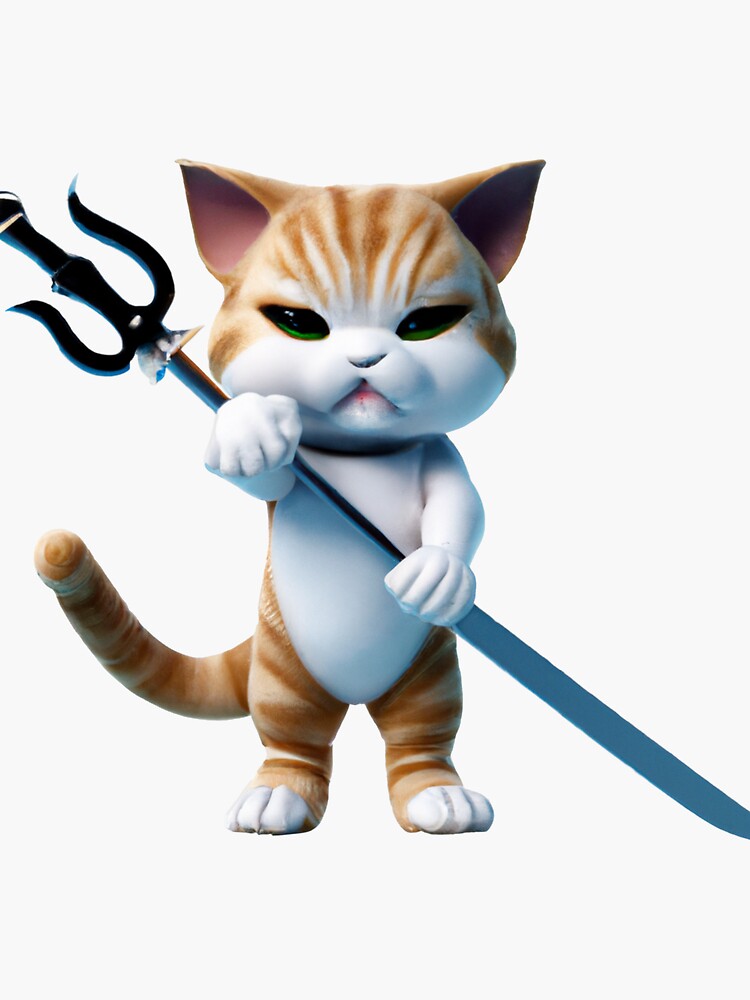 "Cat security" Sticker for Sale by TrixiesWorld | Redbubble