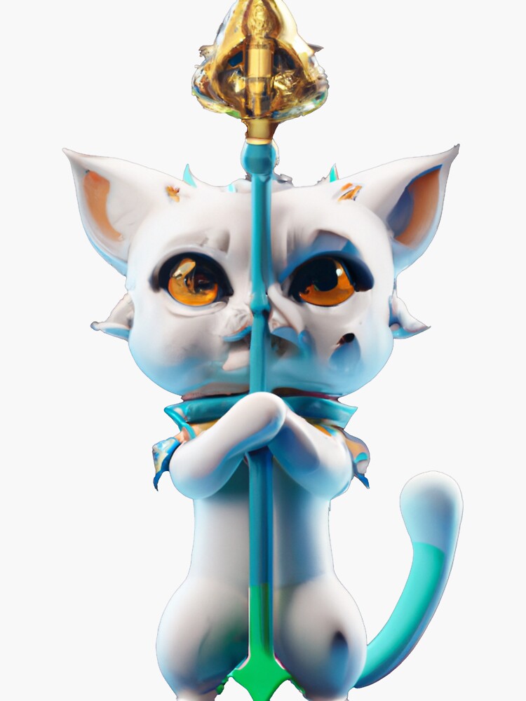 "Martial arts cat master" Sticker for Sale by TrixiesWorld | Redbubble